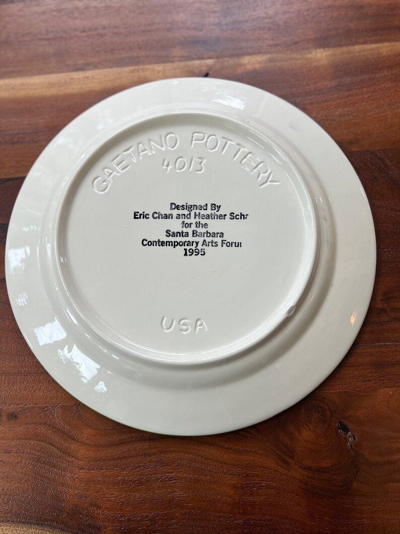 Rare Eric Chan and Heather Schatz Designed 13.5 Ceramic Plate ...