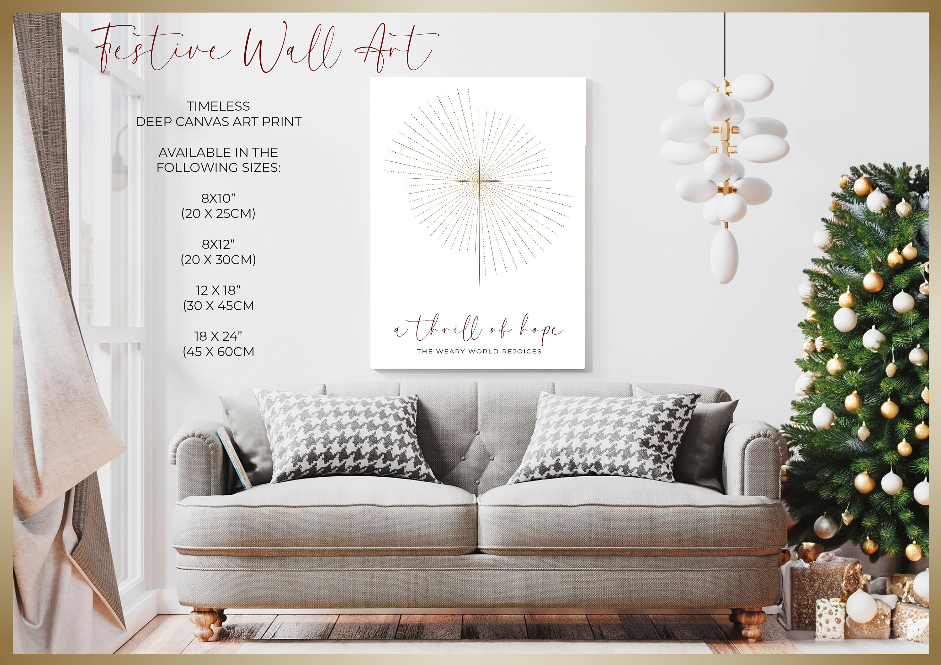 A Thrill of Hope Hymn Verse Printable Wall Art, O Holy Night Print ...