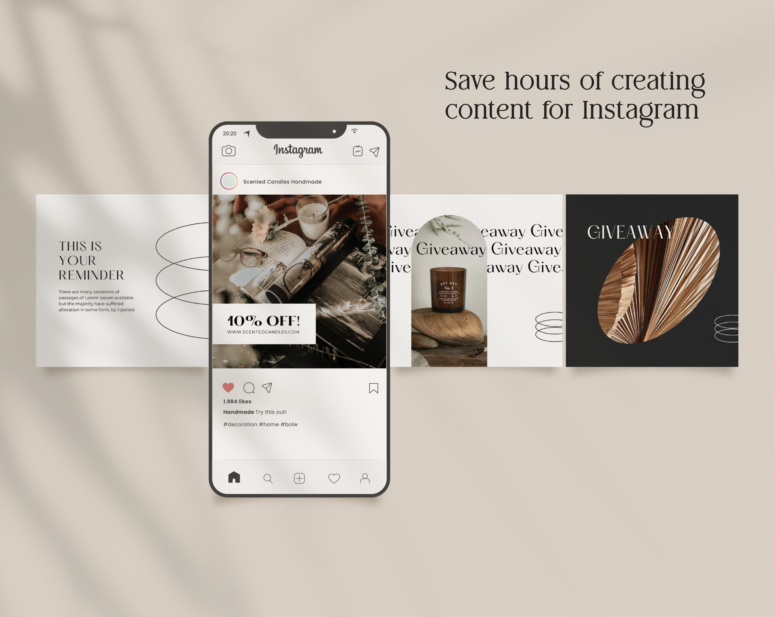 40 Aesthetic & Minimal Instagram Posts Social Media - Etsy