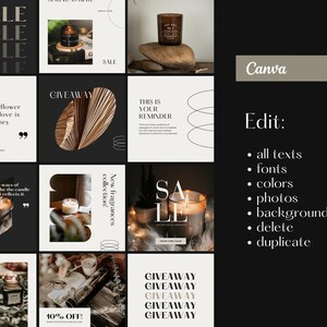 80 Instagram Templates | Aesthetic Posts + Stories | Fully Customizable ...