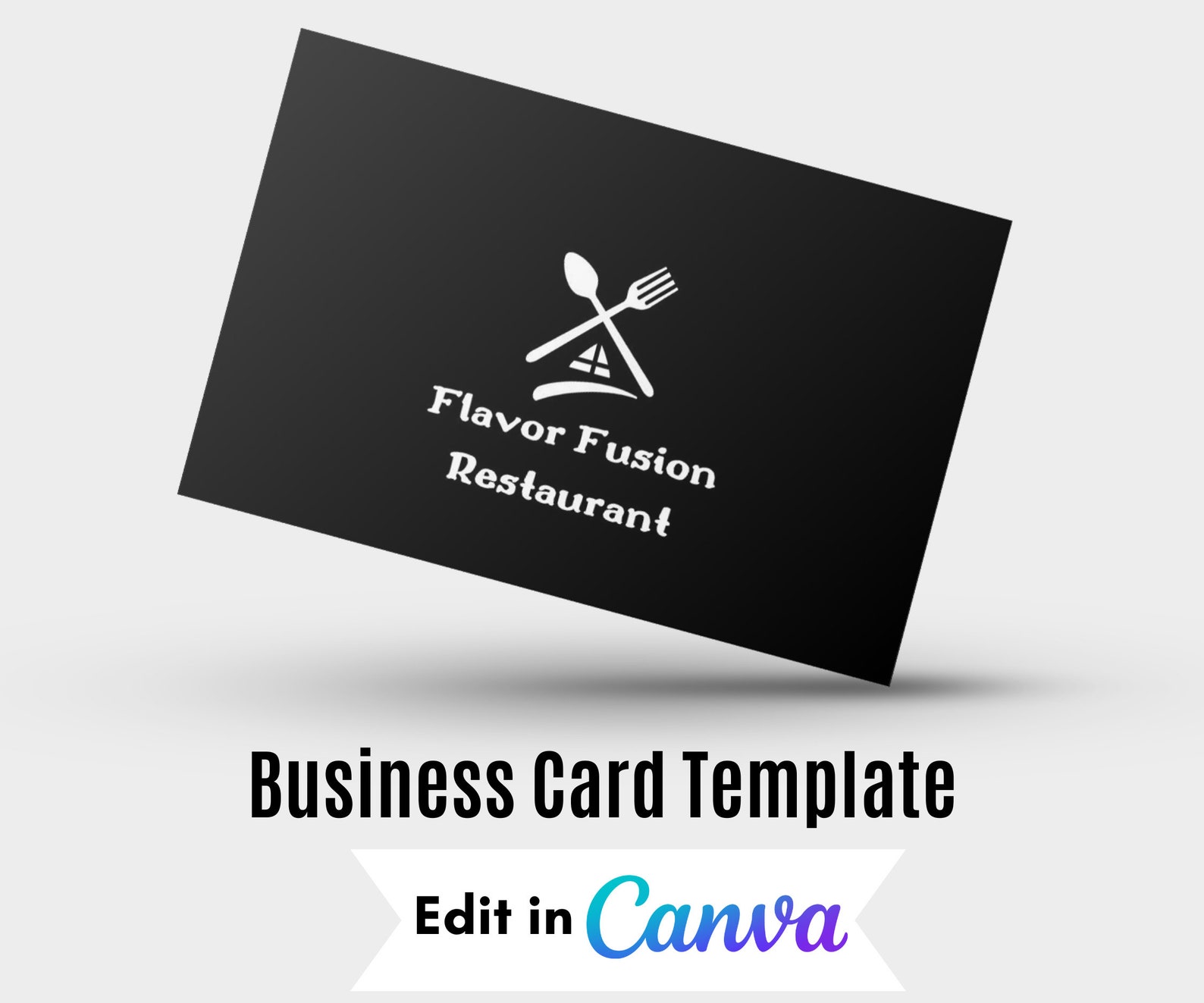Restaurant Business Card Template DIY Chef Editable Business Calling ...