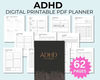 ADHD Digital Planner made by an Adhder for Printing, or Digital Use ...