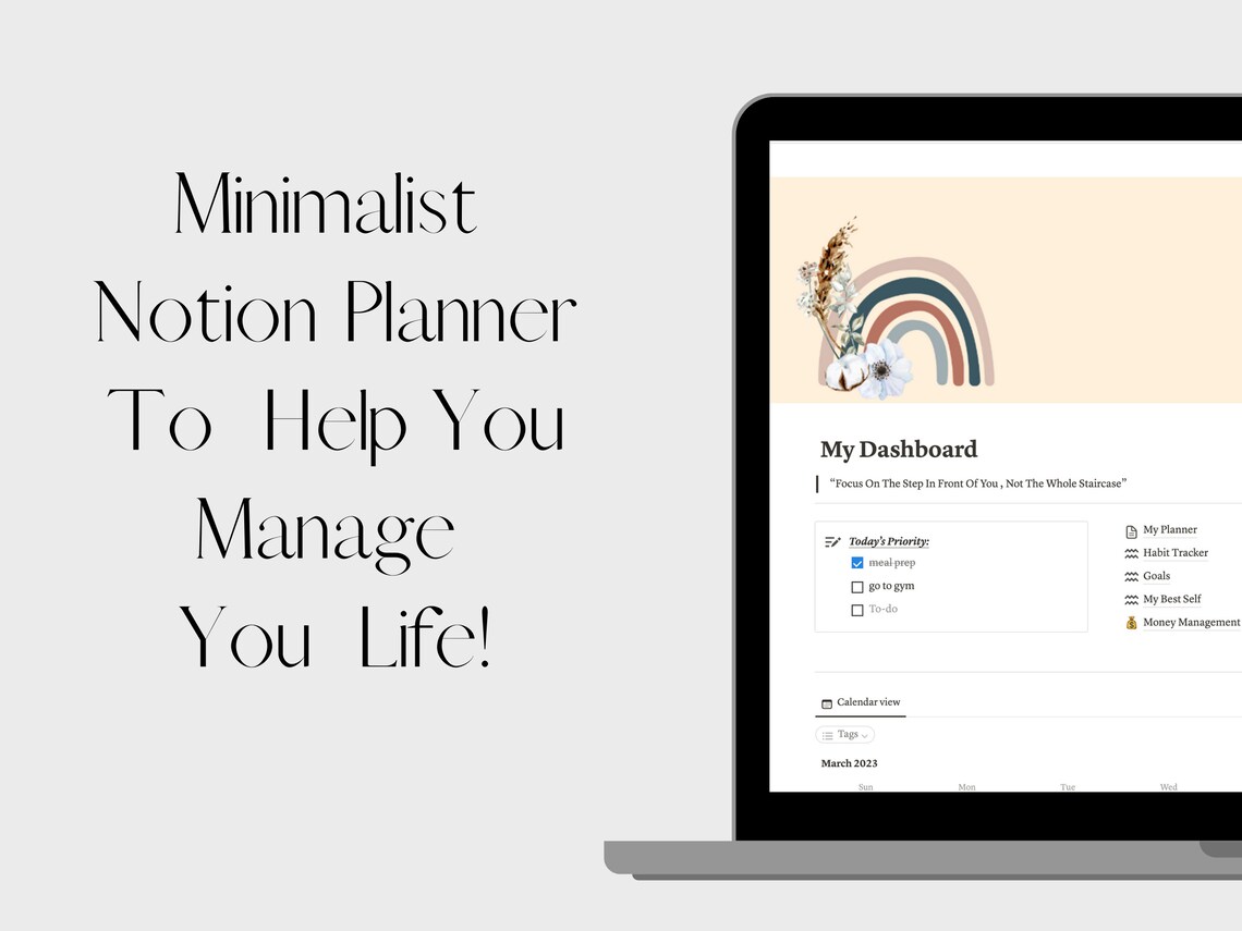 Notion Templates Aesthetic Planner Template Notion Life Planner Client ...