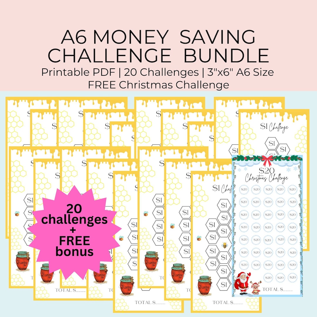 Monthly Save Money Saving Challenge Printable Savings Cash Tracker Cash ...