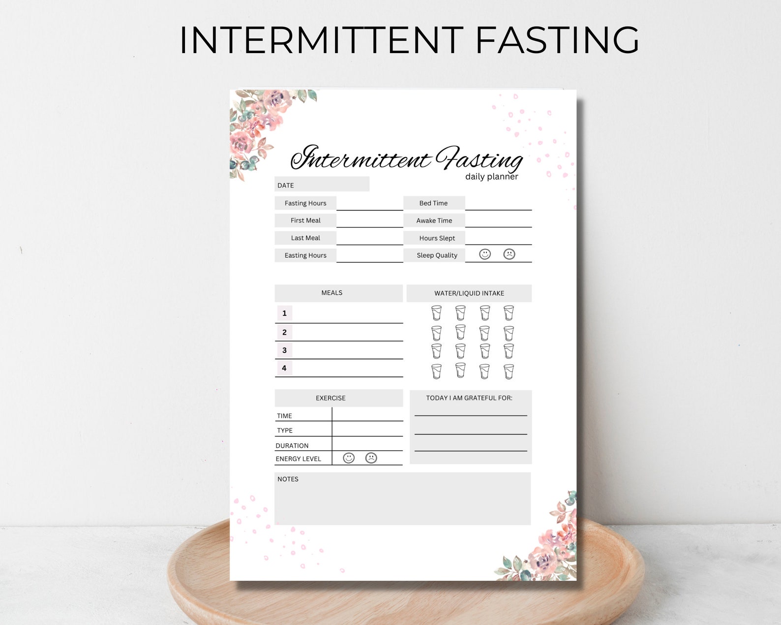 Intermittent Fasting Tracker Printable, Intermittent Fasting Chart ...