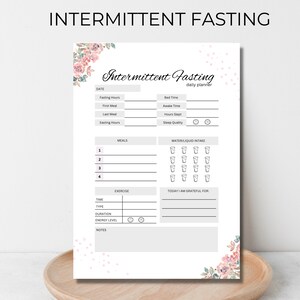 Intermittent Fasting Tracker Printable: Daily Planner (A4, A5, Letter ...