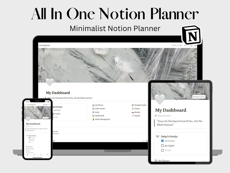 Notion Dashboard Notion Template Project Management Notion - Etsy