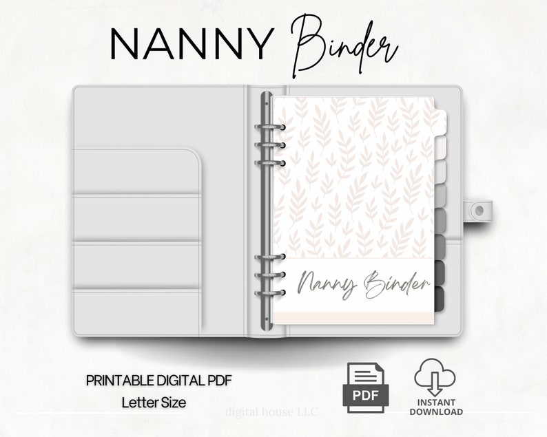 Nanny Binder Printable: Weekly Schedule, Daily Log (PDF Download) - Etsy