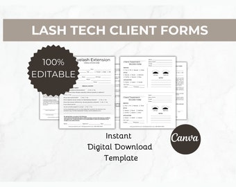 Lash Extension Client Intake & Waiver Form - Etsy