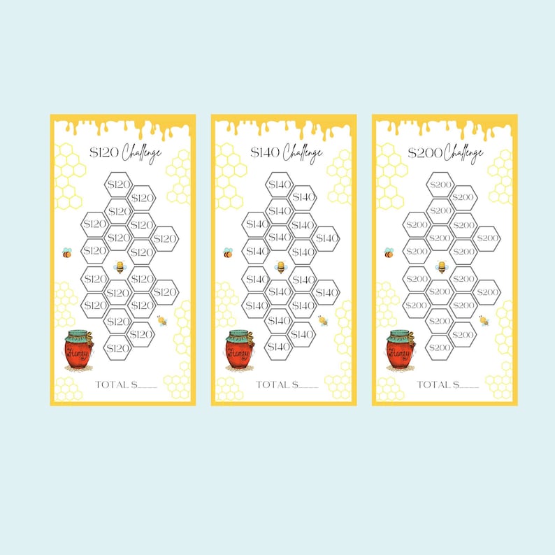 Monthly Save Money Saving Challenge Printable Savings Cash Tracker Cash ...