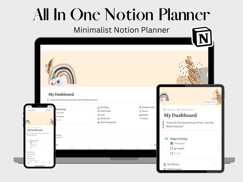 Notion Templates Aesthetic Planner Template Notion Life Planner Client ...