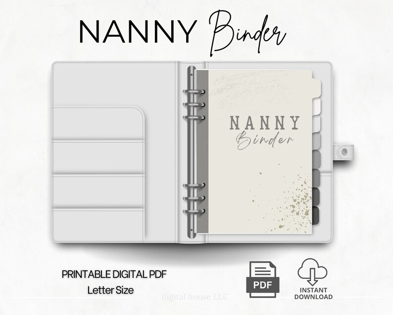 Nanny Binder Printable: Weekly Schedule, Childcare Log (PDF) - Etsy