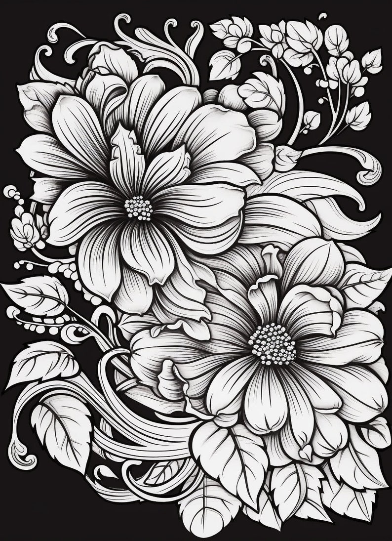 Tattoo Design Adult Coloring Book 50 Printable Coloring - Etsy