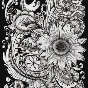Tattoo Design, Adult Coloring Book, 50 Printable Coloring Pages - Etsy