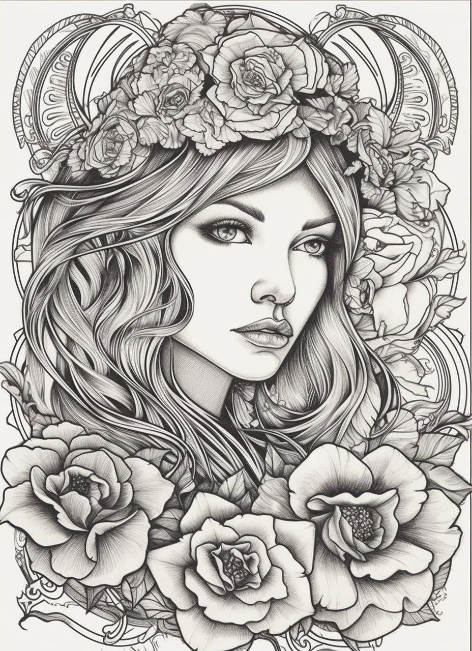 Tattoo Design Adult Coloring Book 50 Printable Coloring - Etsy