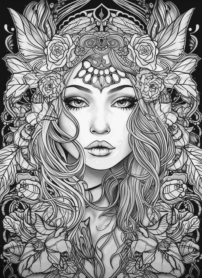 Tattoo Design Adult Coloring Book 50 Printable Coloring - Etsy