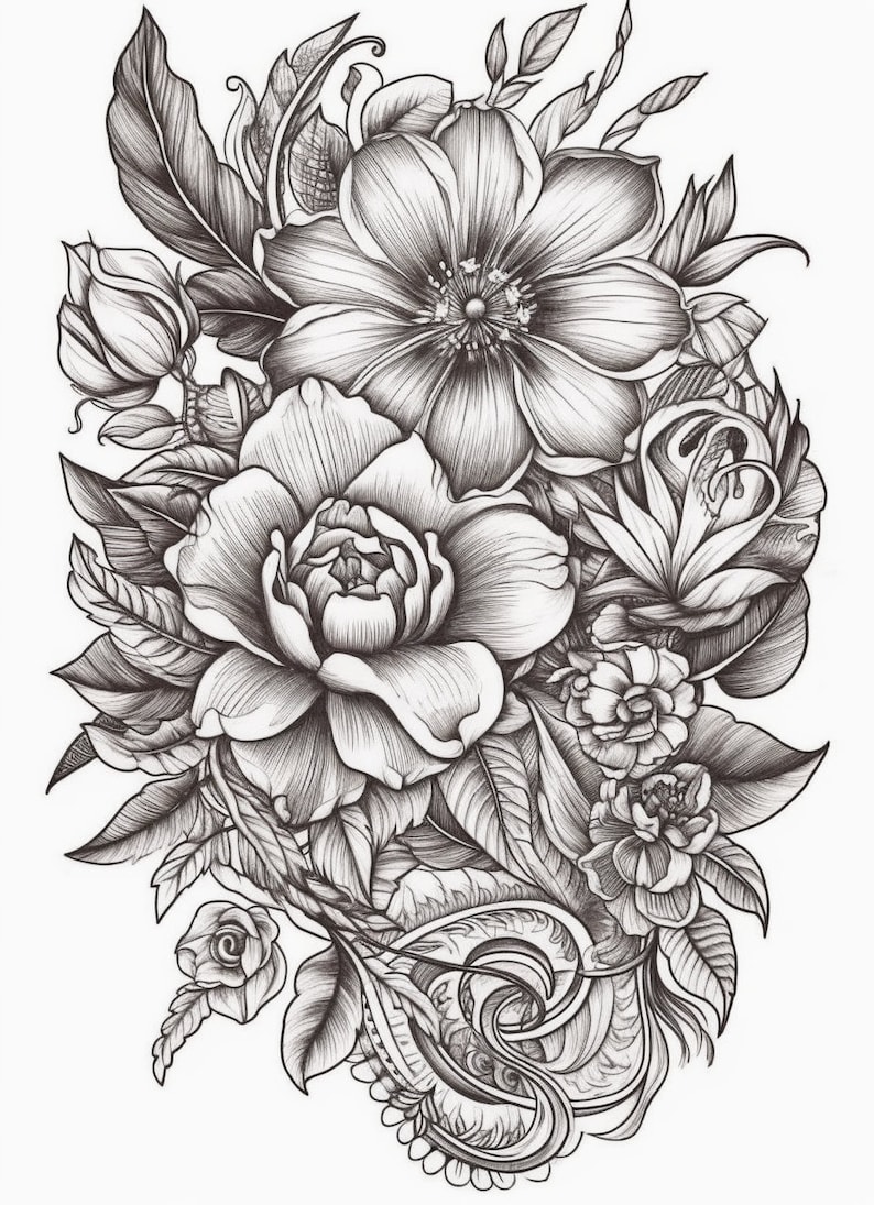 Tattoo Designs Adult Coloring Book 50 Intricate Patterns to Bring Your ...
