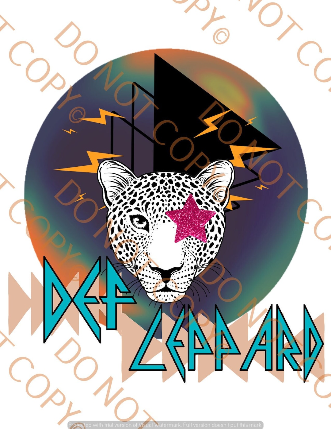 Def Lepp Rock Band Tees Sublimation PNG FILE ONLY Leppard Leopard Hair ...
