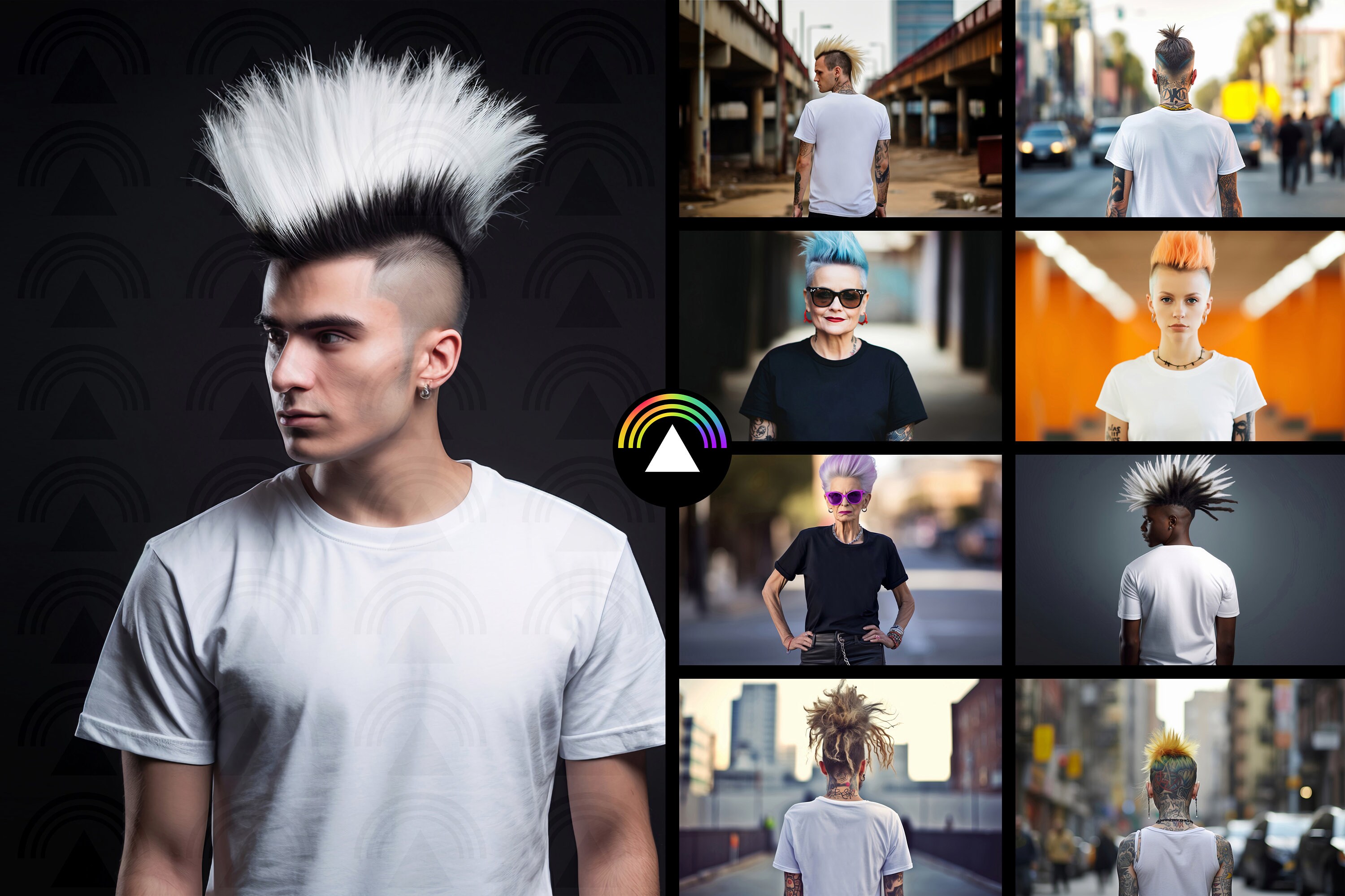 16x Punk Rocker T Shirt Mockup Bundle Punk Shirt Mockup Collection ...