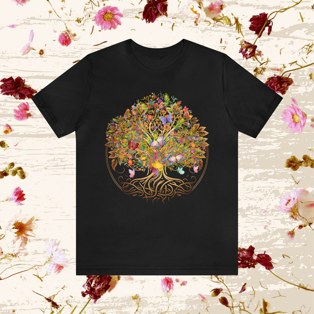 Tree of Life Tshirt, Bodhi Tree Graphic Tee, Fairycore Gift With ...