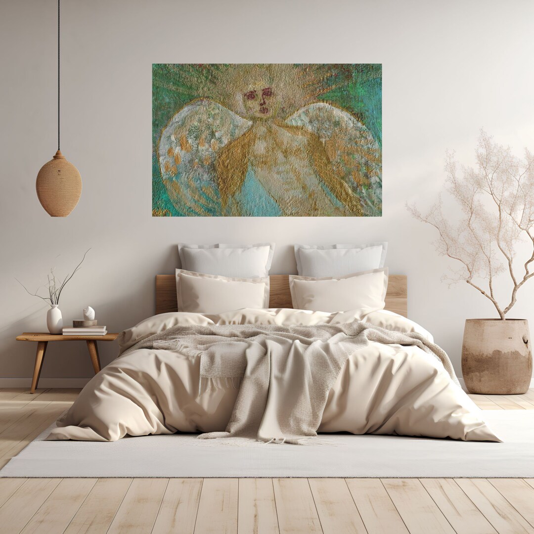 Archangel Michael Canvas Wall Art, Unique Angel Gallery Wrapped ...