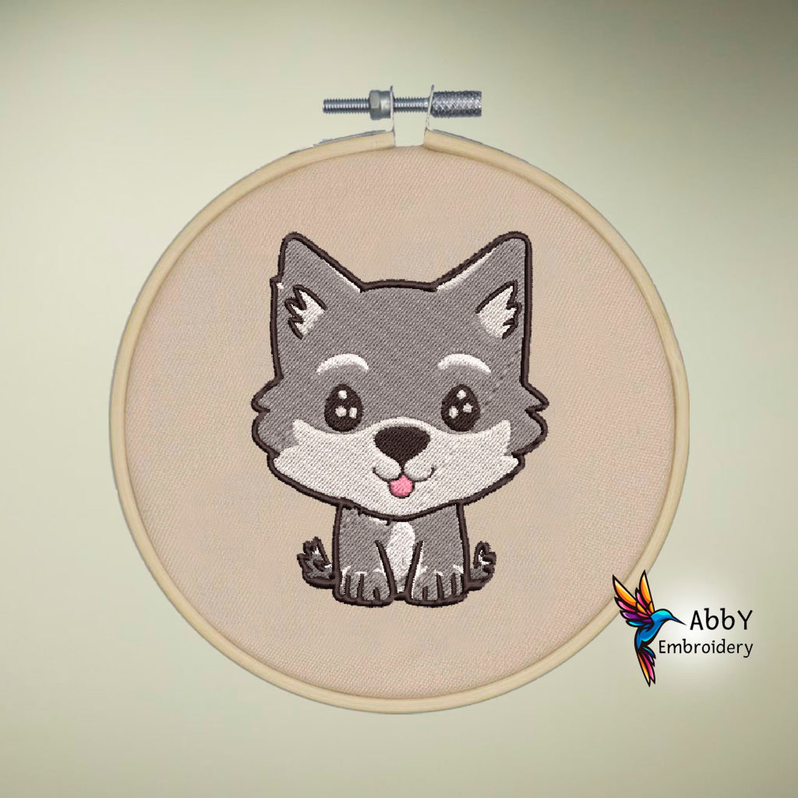 Mini Wolf Embroidery Design, Machine Embroidery, Mini Wolf Embroidery ...