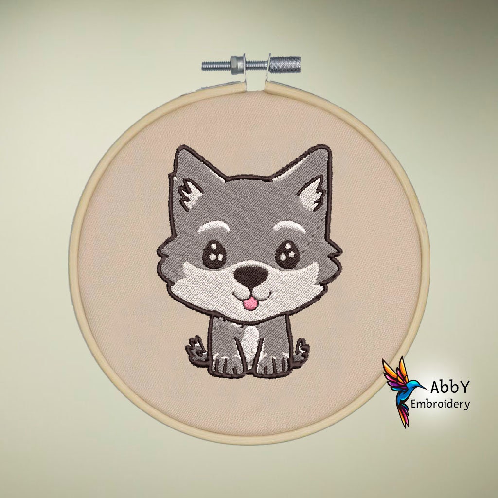 Mini Wolf Embroidery Design, Machine Embroidery, Mini Wolf Embroidery ...