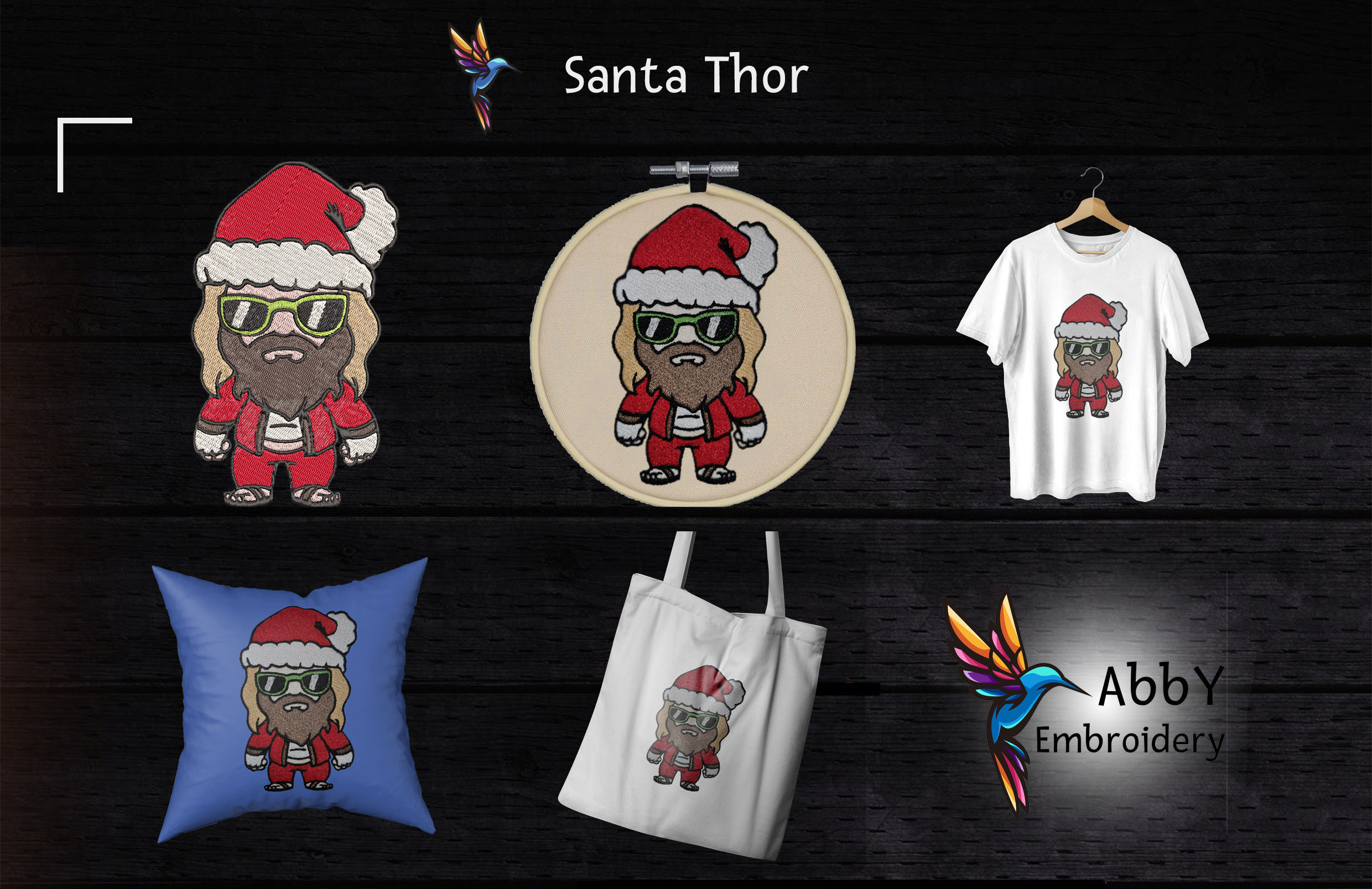 Santa Thor Embroidery Design / Christmas Design / Machine Embroidery ...