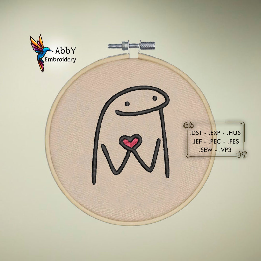 Flork Heart Embroidery Design, Machine Embroidery, Flork Heart ...