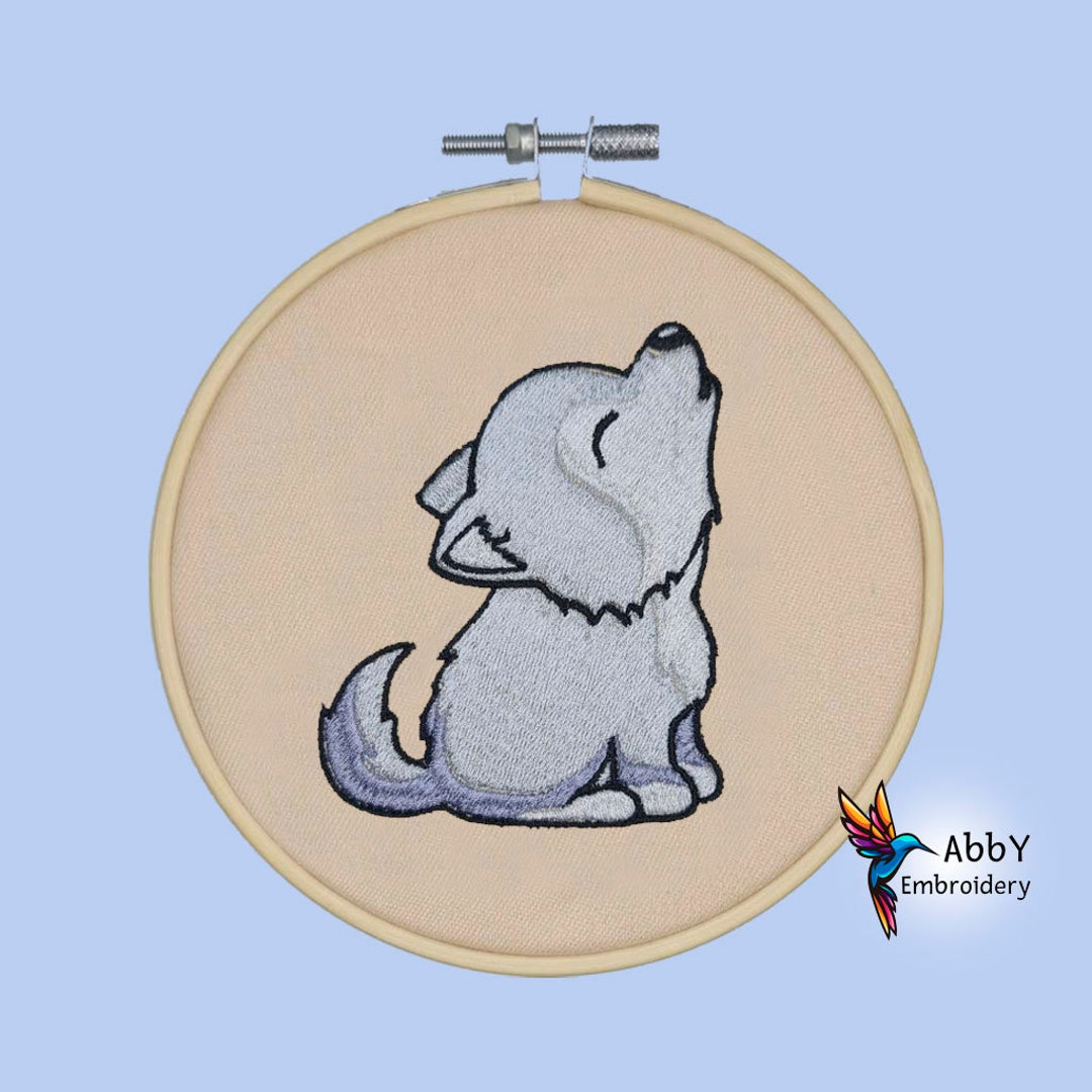 Mini Wolf Embroidery Design, Machine Embroidery, Mini Wolf Embroidery ...