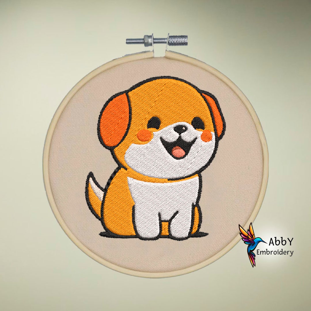 Mini Dog Embroidery Design, Machine Embroidery, Cute Dog Embroidery ...