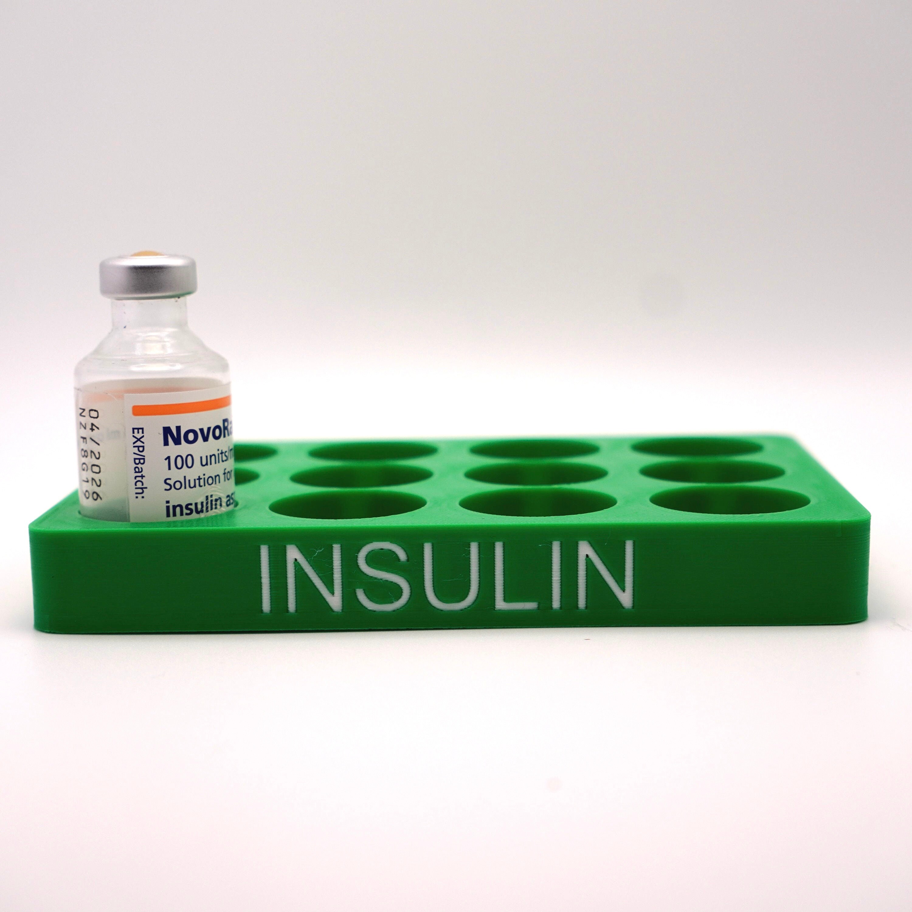 Insulin Vial Fridge Organizer - Secure Storage for Diabetic Supplies ...