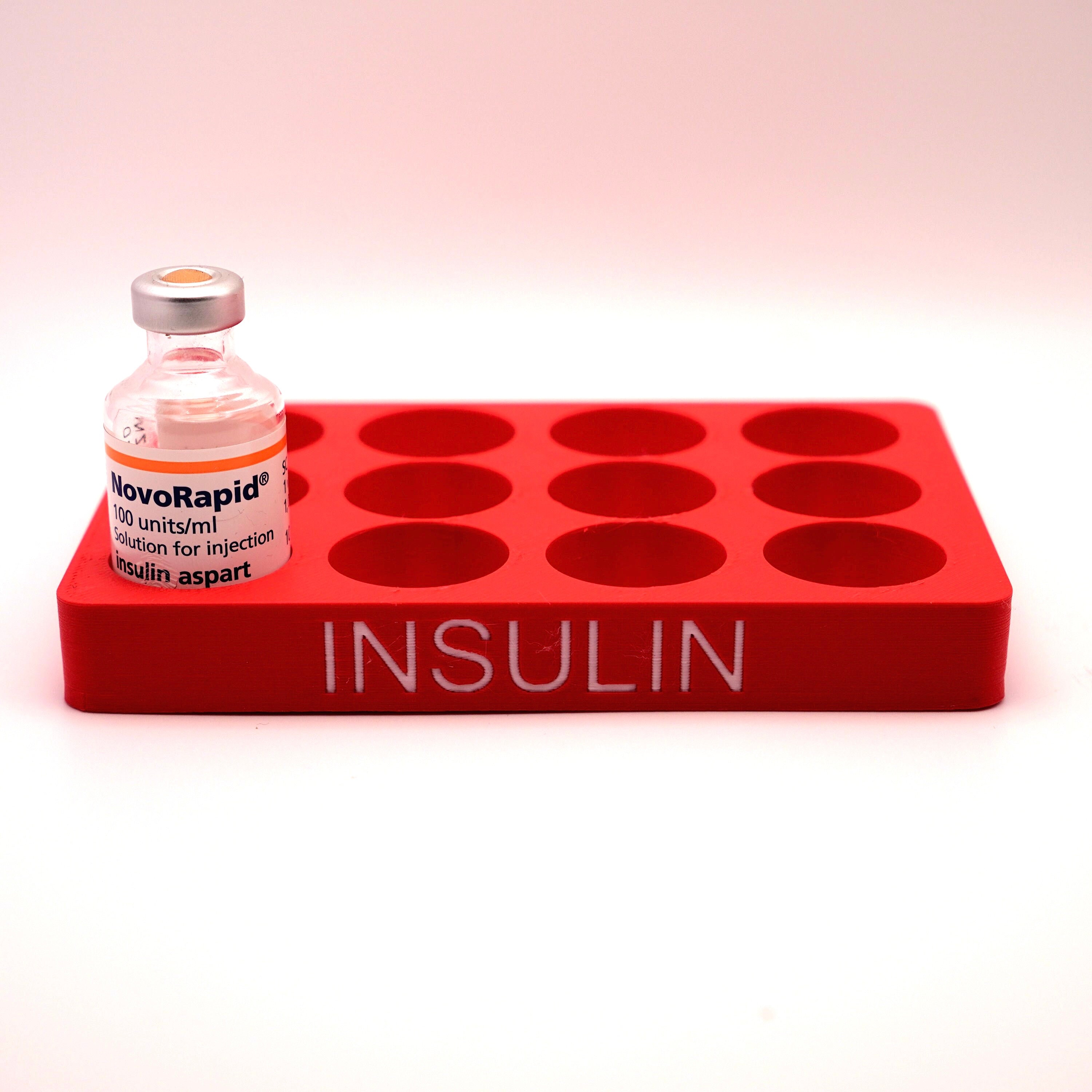 Insulin Vial Fridge Organizer - Secure Storage for Diabetic Supplies ...