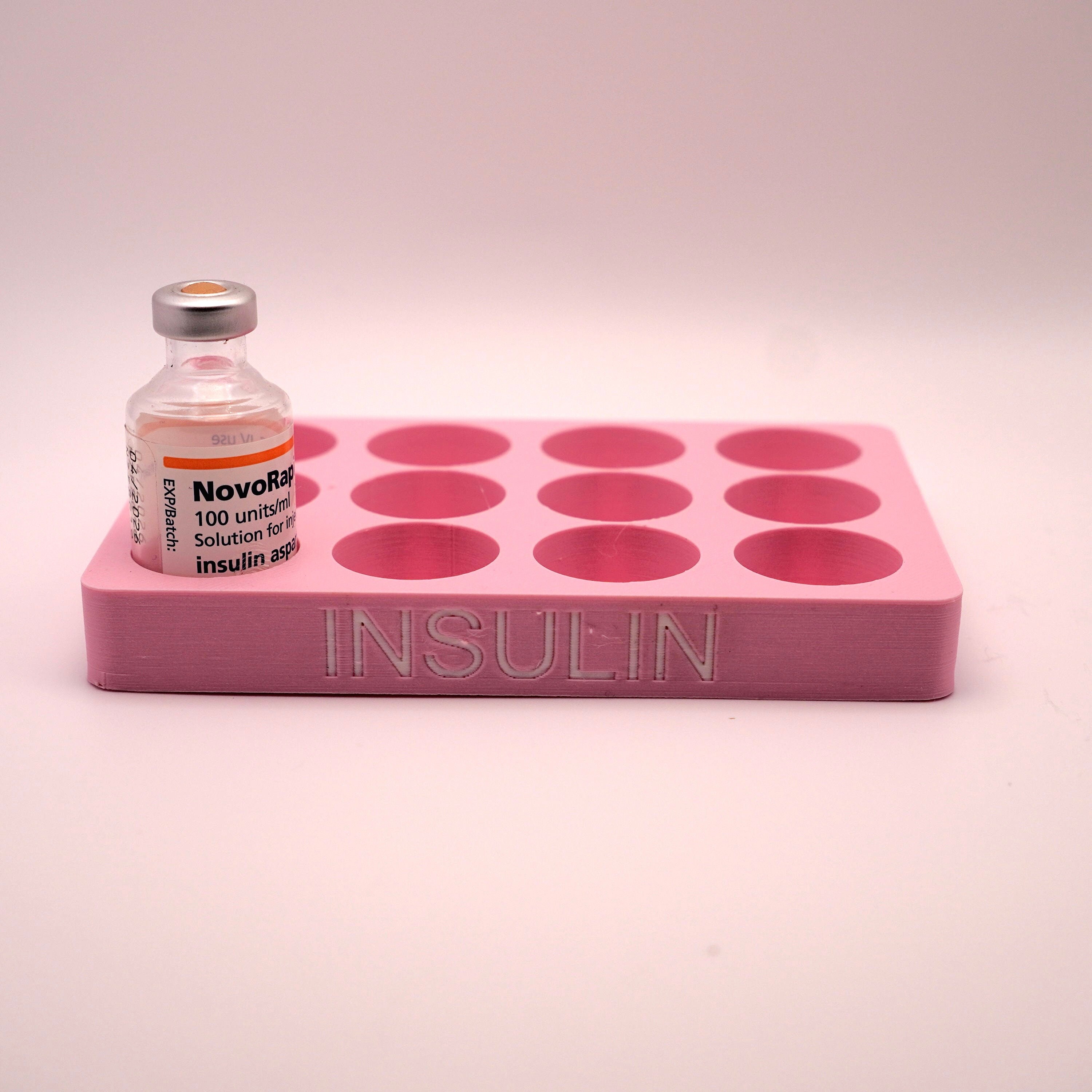 Insulin Vial Fridge Organizer - Secure Storage for Diabetic Supplies ...