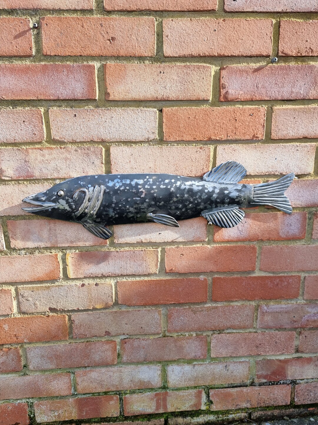 Handcrafted Mild Steel Pike Sculpture – Fisherman Gift, Garden Art - Etsy