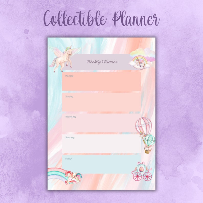 2023 2024 Digital Printable Downloadable PDF Weekly Aesthetic Cute ...