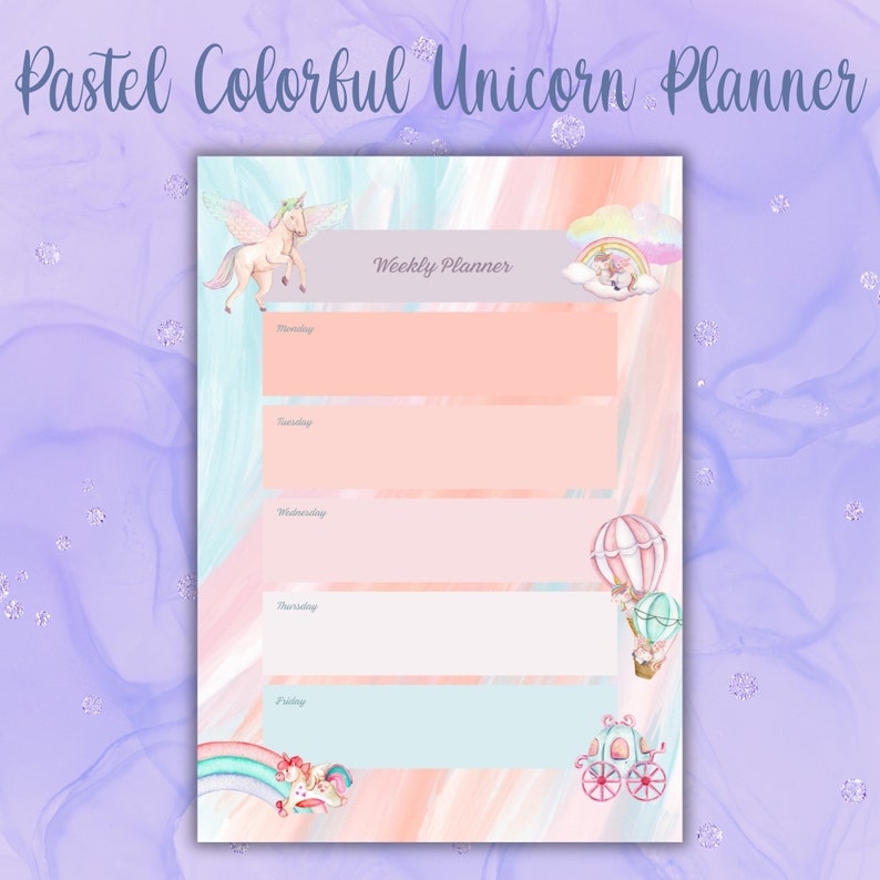 2023 2024 Digital Printable Downloadable PDF Weekly Aesthetic Cute ...