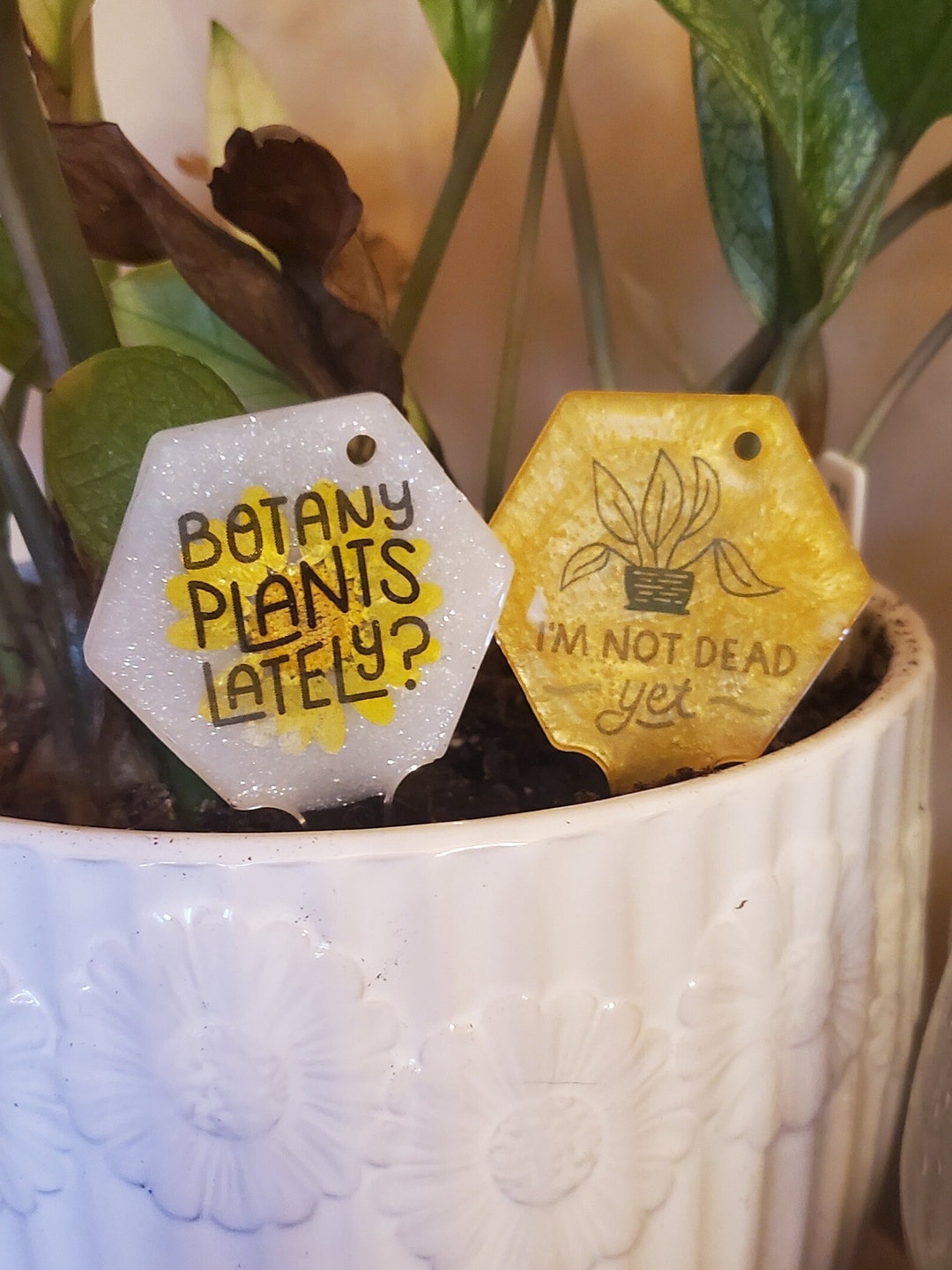 Custom Made Resin Plant Tag Label Stake Fancy Personalize You Choose ...