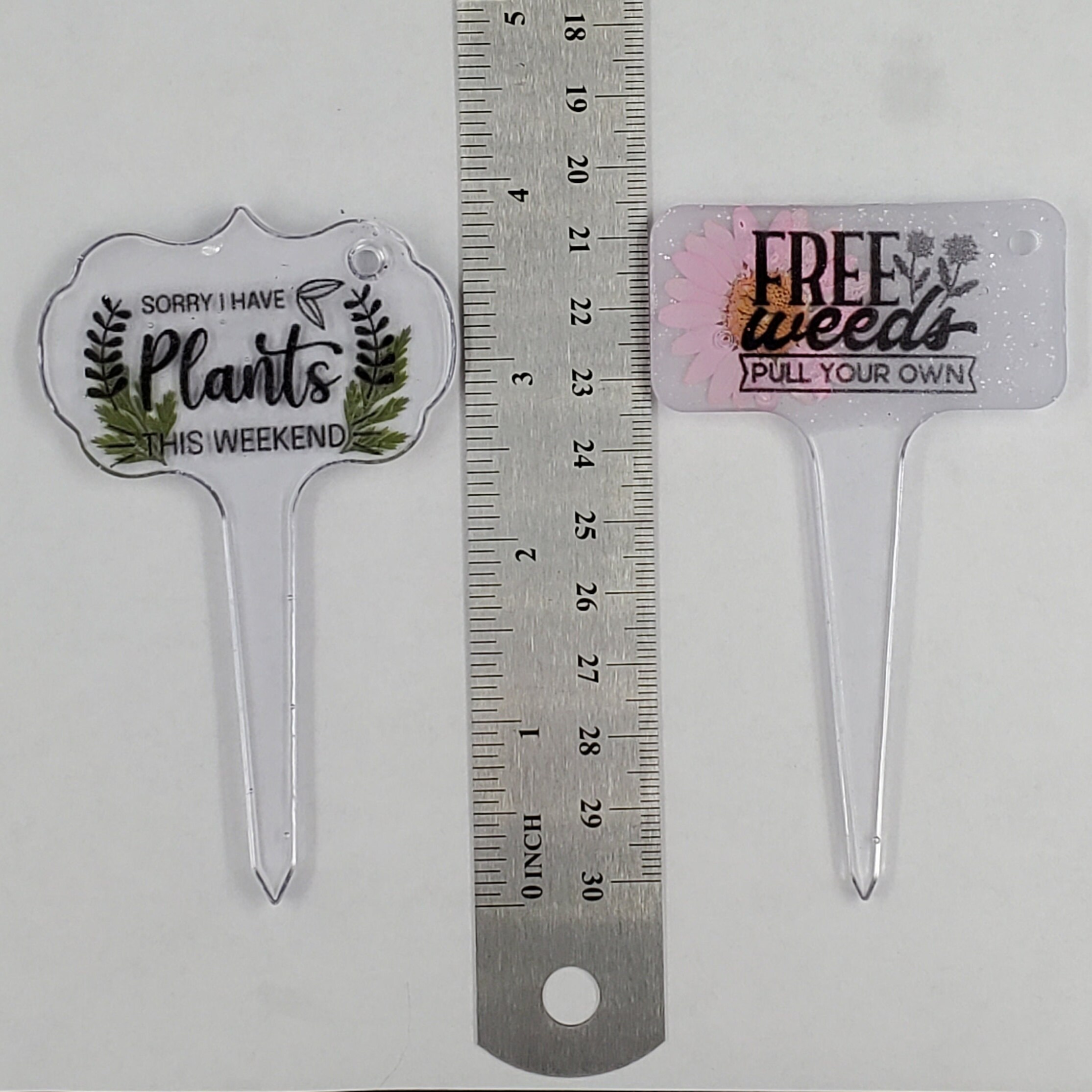 Custom Made Resin Plant Tag Label Stake Fancy Personalize You Choose ...