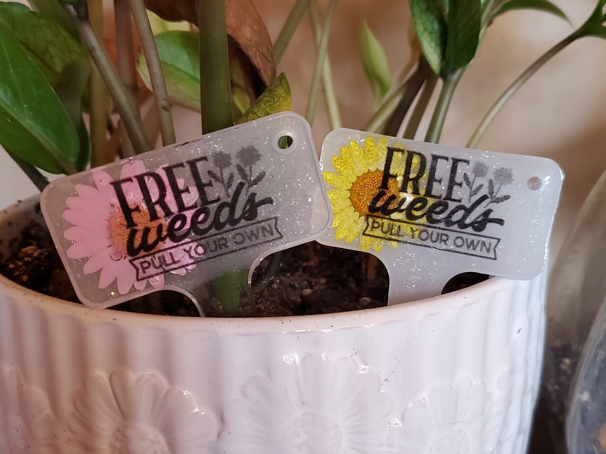 Custom Made Resin Plant Tag Label Stake Fancy Personalize You Choose ...