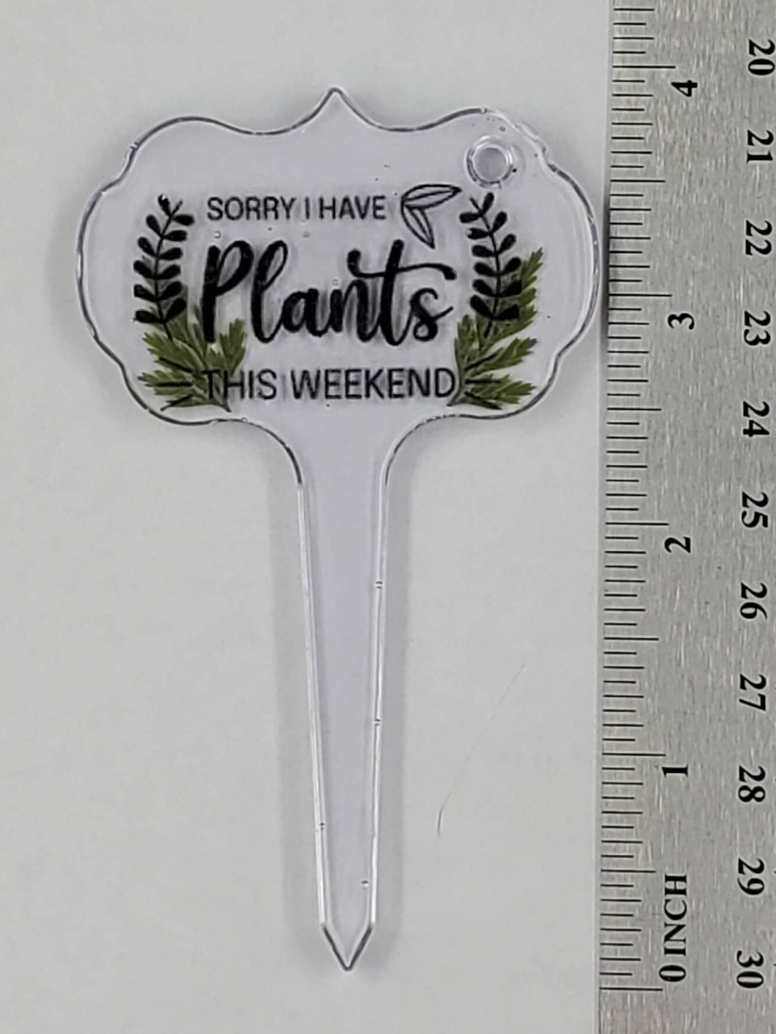 Custom Made Resin Plant Tag Label Stake Fancy Personalize You Choose ...