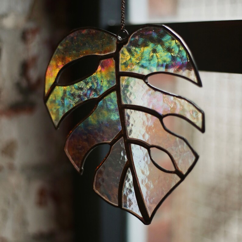 Stained Glass Monstera Leaf - Etsy