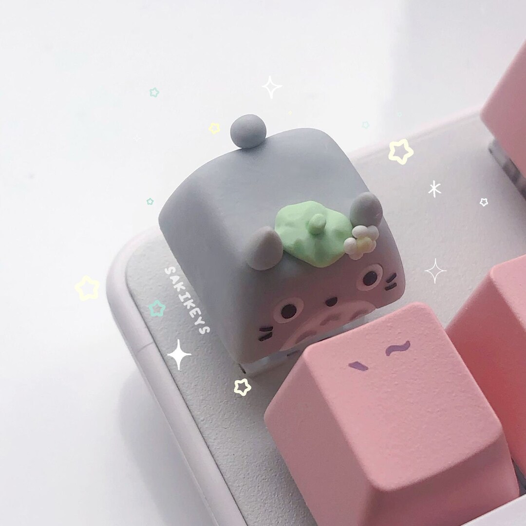 Totoro Inspired Handmade Artisan Keycap | Kawaii Keycaps | Cute Keycaps ...