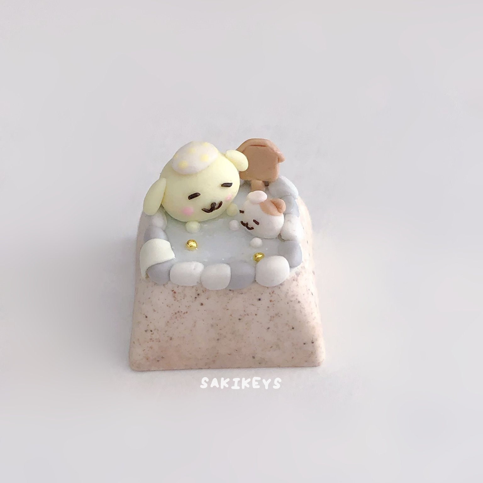 Pompompurin Inspired Hot Spring Handmade Artisan Keycap Cute - Etsy