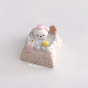 Shirokuma Inspired Hot Spring Handmade Artisan Keycap | Sumikkogurashi ...