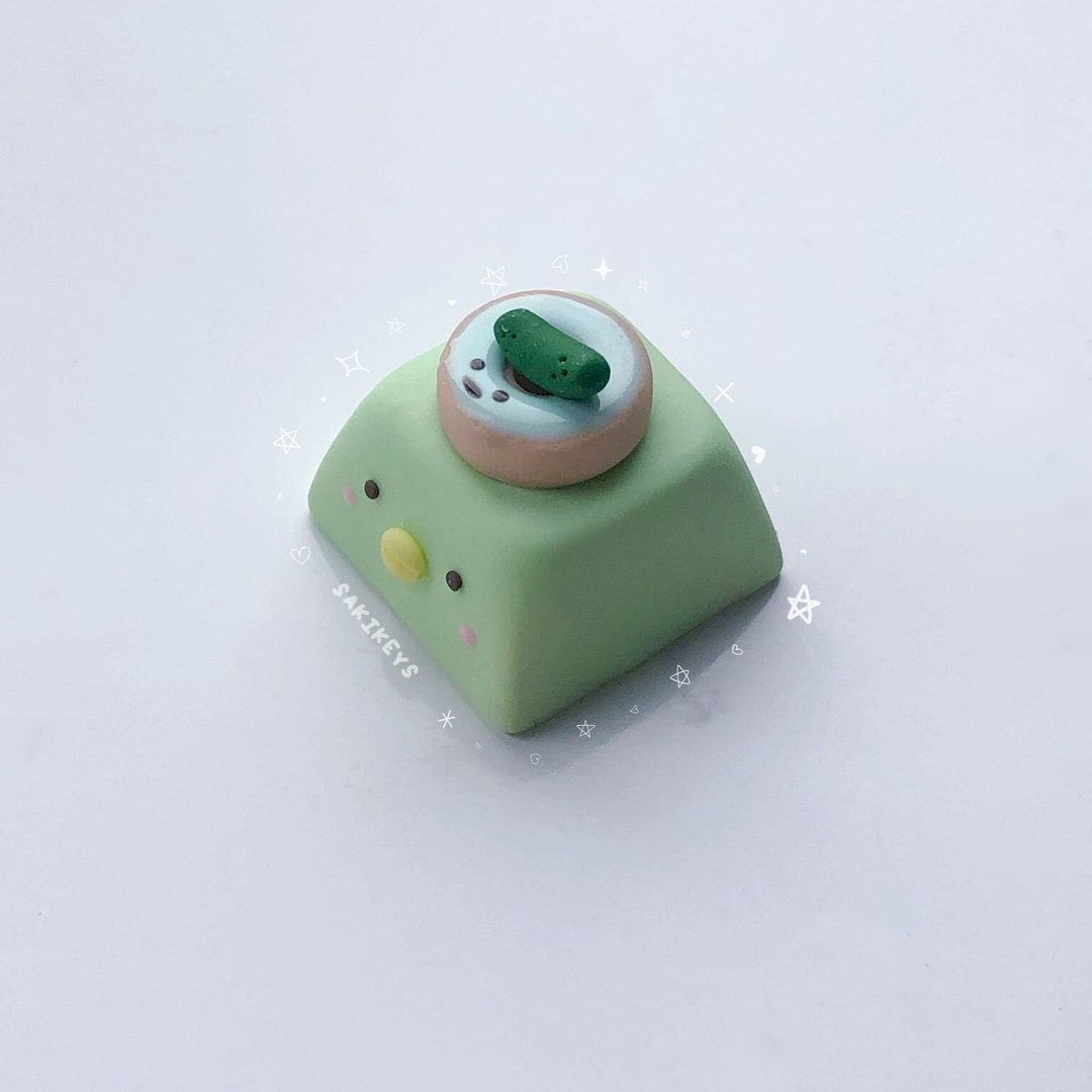 Penguin Inspired With Donut Handmade Artisan Keycap | Kawaii Keycaps ...