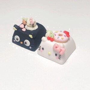 Hello Kitty Inspired With Dessert Handmade Artisan Keycap Sanrio ...