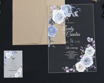 Custom Acrylic Wedding Invitation Acrylic Invitesacrylic - Etsy