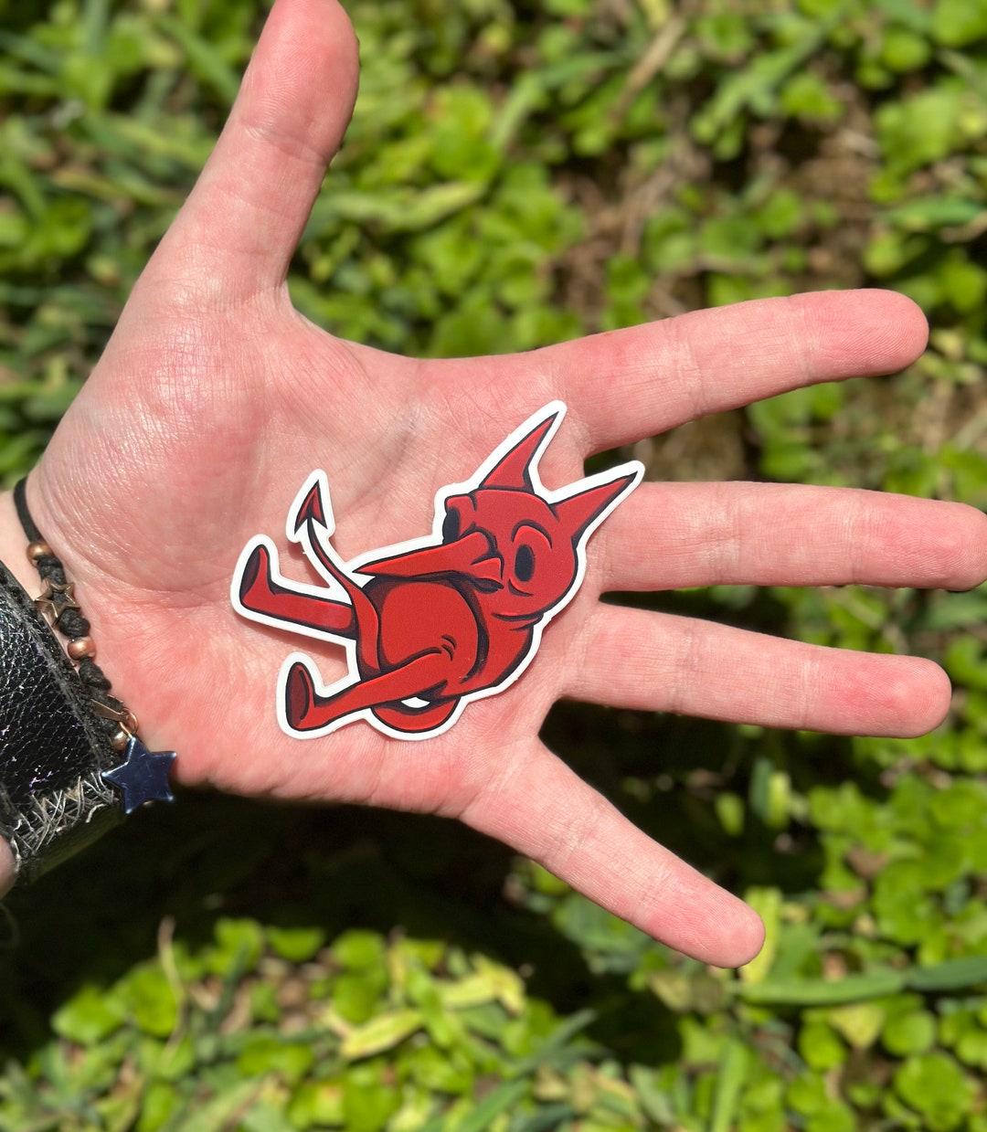 Red Demon Sticker Etsy