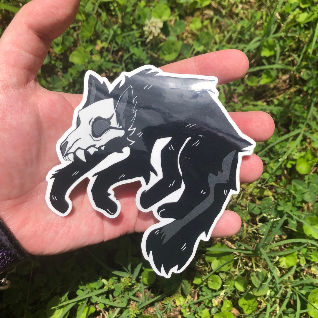 Skull Dog Sticker - Etsy